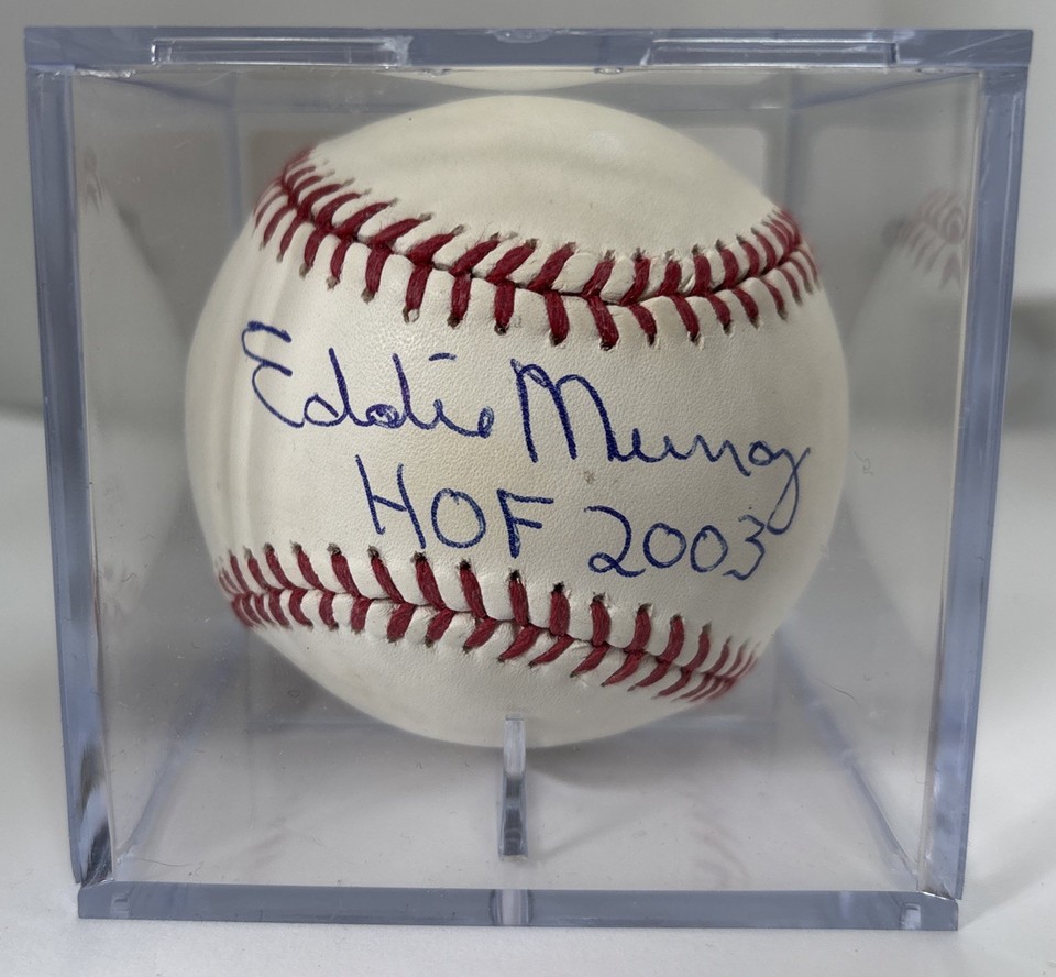 Eddie Murray "HOF 2003" Inscribed OML Baseball (Selig) SGC Graded *A* ...