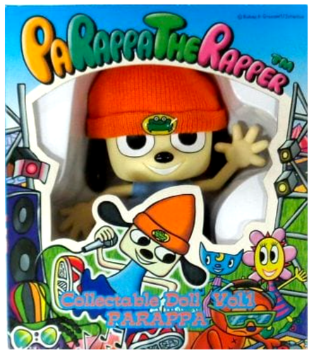 PaRappa the Rapper Soft vinyl figure Doll Parapa Sunny Rare USED Japan ...