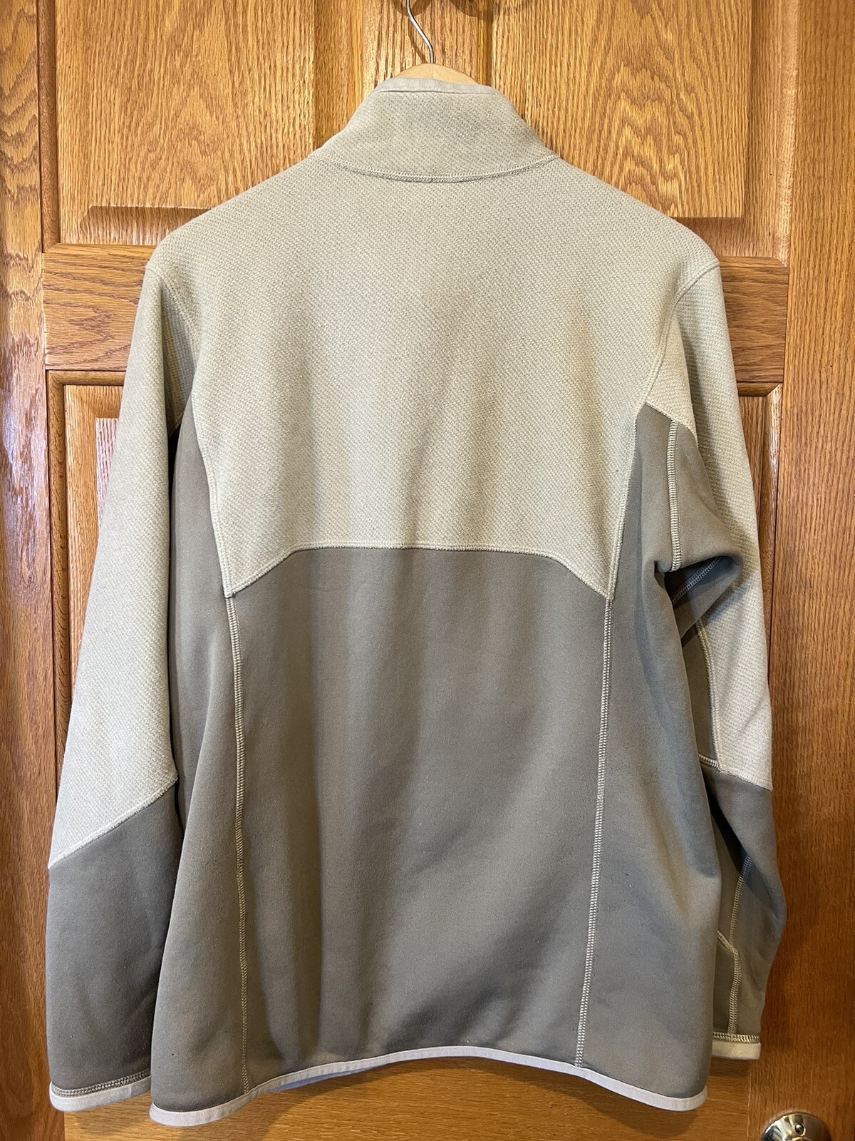 CO268 Patagonia Hybrid Fleece Beige Full Zip Jacket Mens Medium | eBay