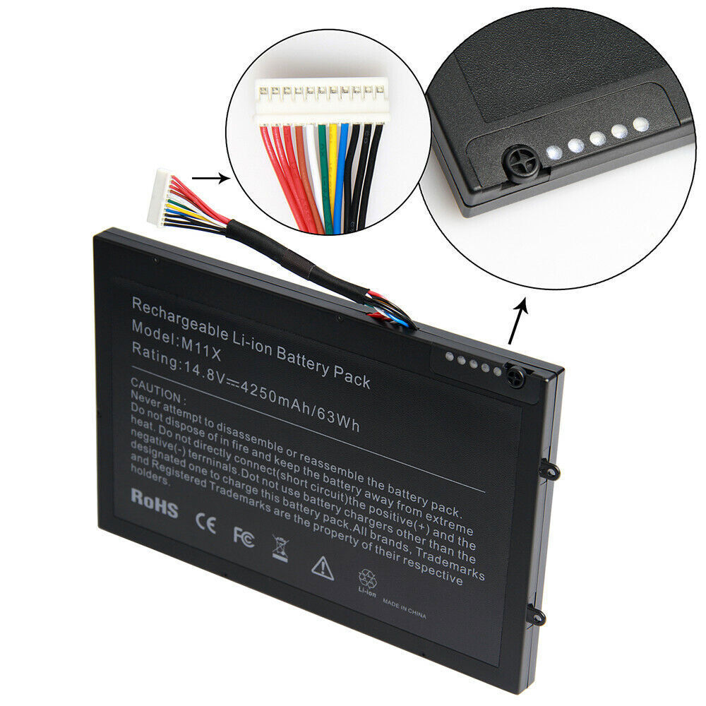Battery for Dell Alienware M11x M14x R1 R2 R3 Series PT6V8 8P6X6 P06T ...
