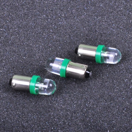 5pc LED Pilot Light 6V Green BA9S Base Bulb Lamp For Audio Amplifier ...