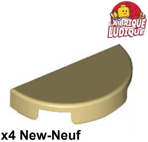 Lego 4x Tile Round Half Smooth Circle 1x2 Beige/Tan 1748 New | eBay