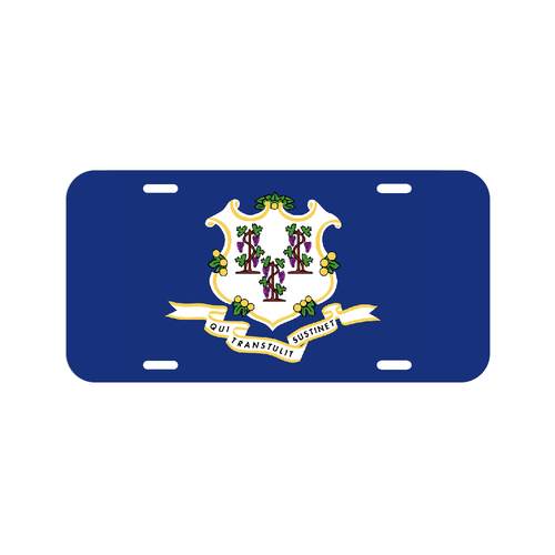 Connecticut State Flag License Plate Vehicle Auto Tag Hartford FREE ...