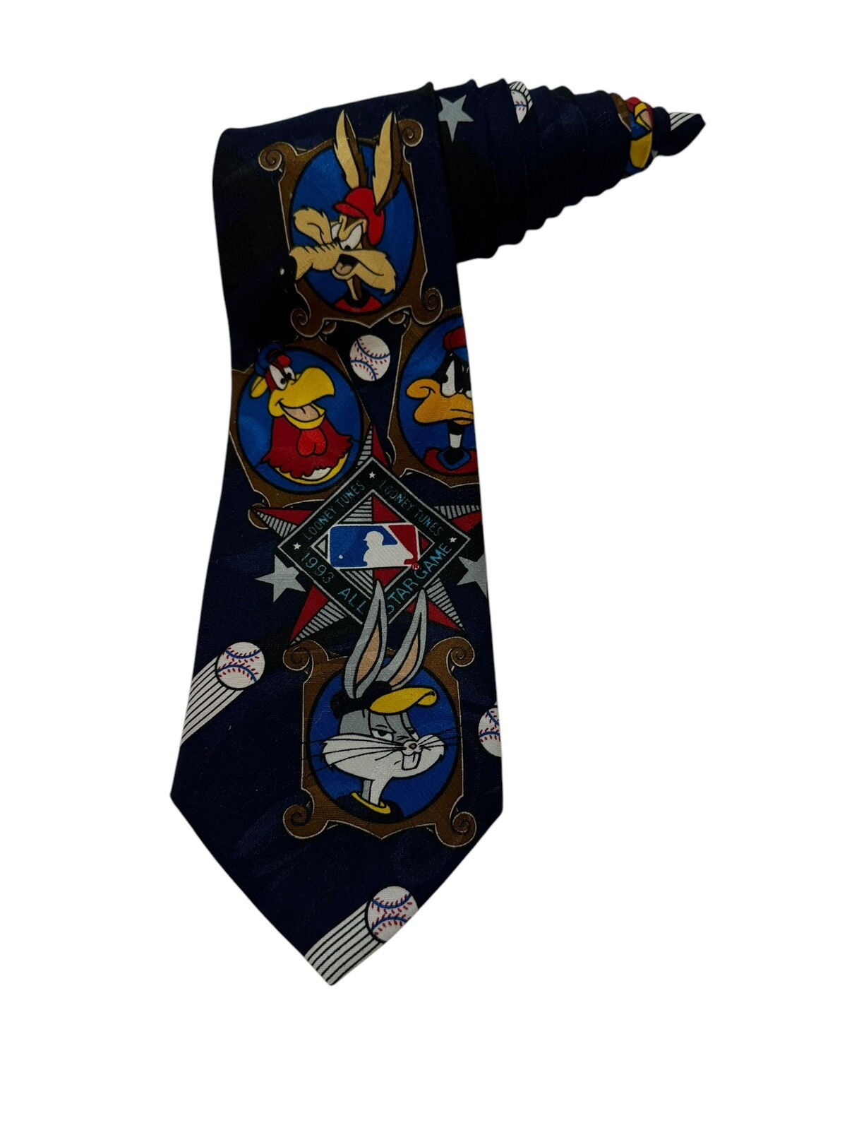 Looney Tunes 1993 MLB All Star Game Cartoon Necktie B… - Gem