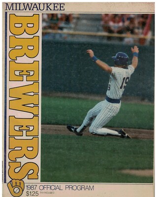 Official 1987 Milwaukee Brewers Program Yankees v Rangers | eBay