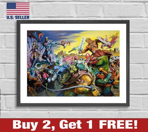 He-Man MOTU Battle Poster 18" x 24" Print Masters of the Universe ...