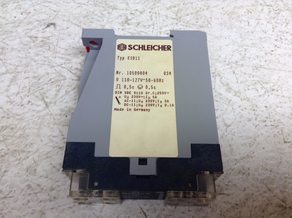 Schleicher KSB11 110-127 VAC 0.5 Second Timer Relay Time KSB 11 Blue ...