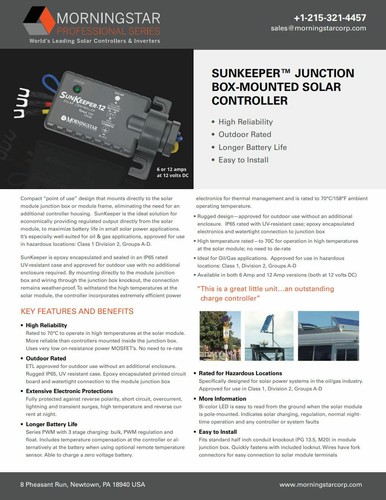 Morningstar SK-6 SunKeeper Solar Controller 12VDC 6A | eBay