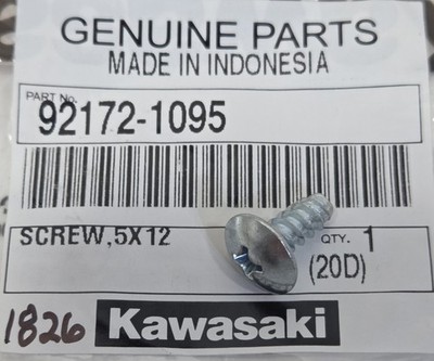 1 NEW Genuine Kawasaki Factory Hardware 5x12 JIS Screw Part NOS OEM ...