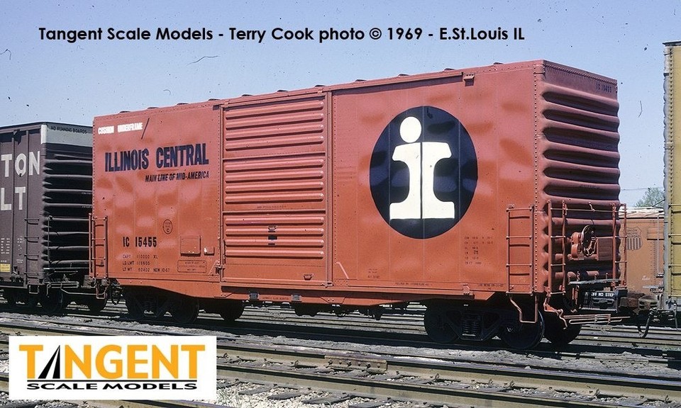 TANGENT HO PS-1 40' Mini-Hy Cube Boxcar IC Original Orange 1967+ | eBay