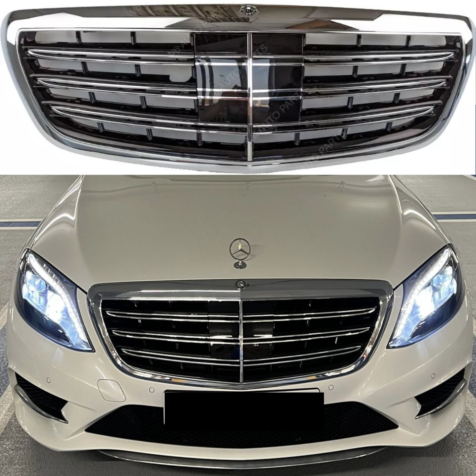 For Mercedes S-Class W222 Grill S63 S65 Maybach AMG Front Bumper Grille ...
