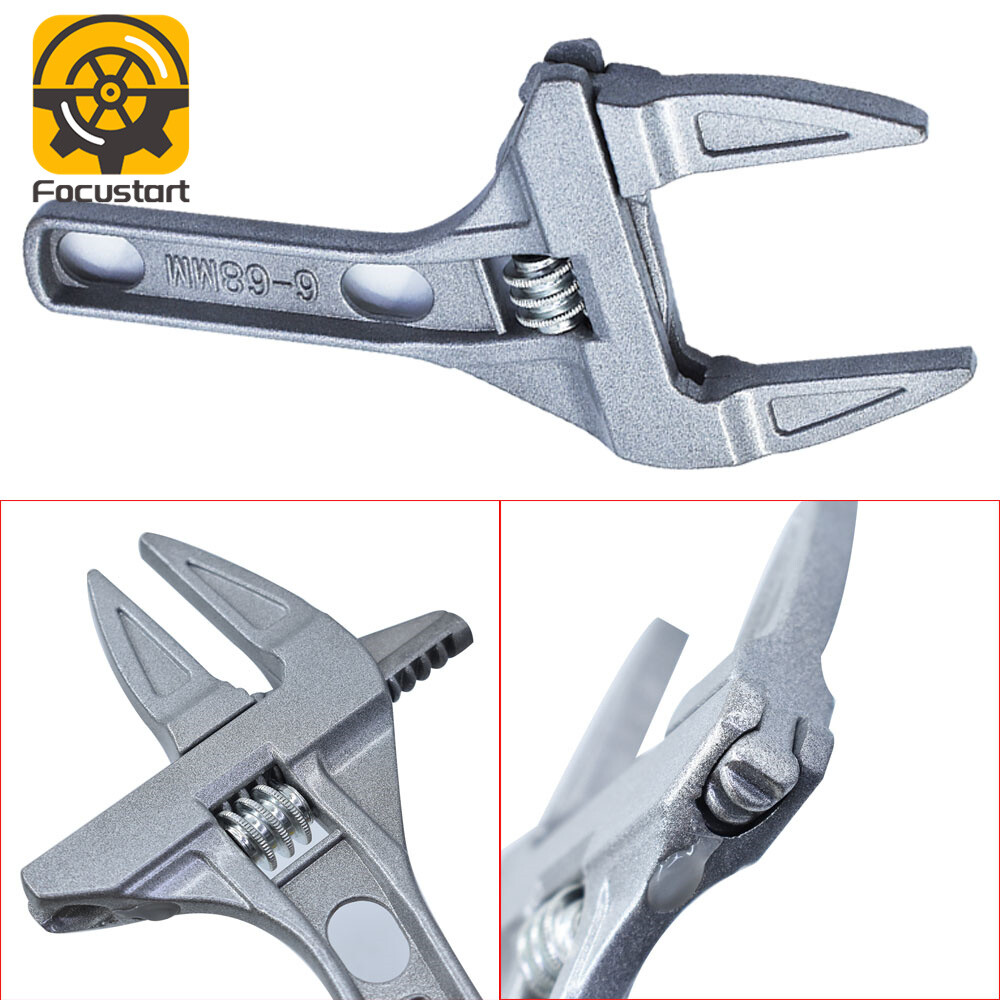 Adjustable 6-68mm Opening Pipe Tool Jaw Wide Large Spanner Wrench Hand ...