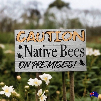 Caution Native Bees Bee On Premises Sign | eBay
