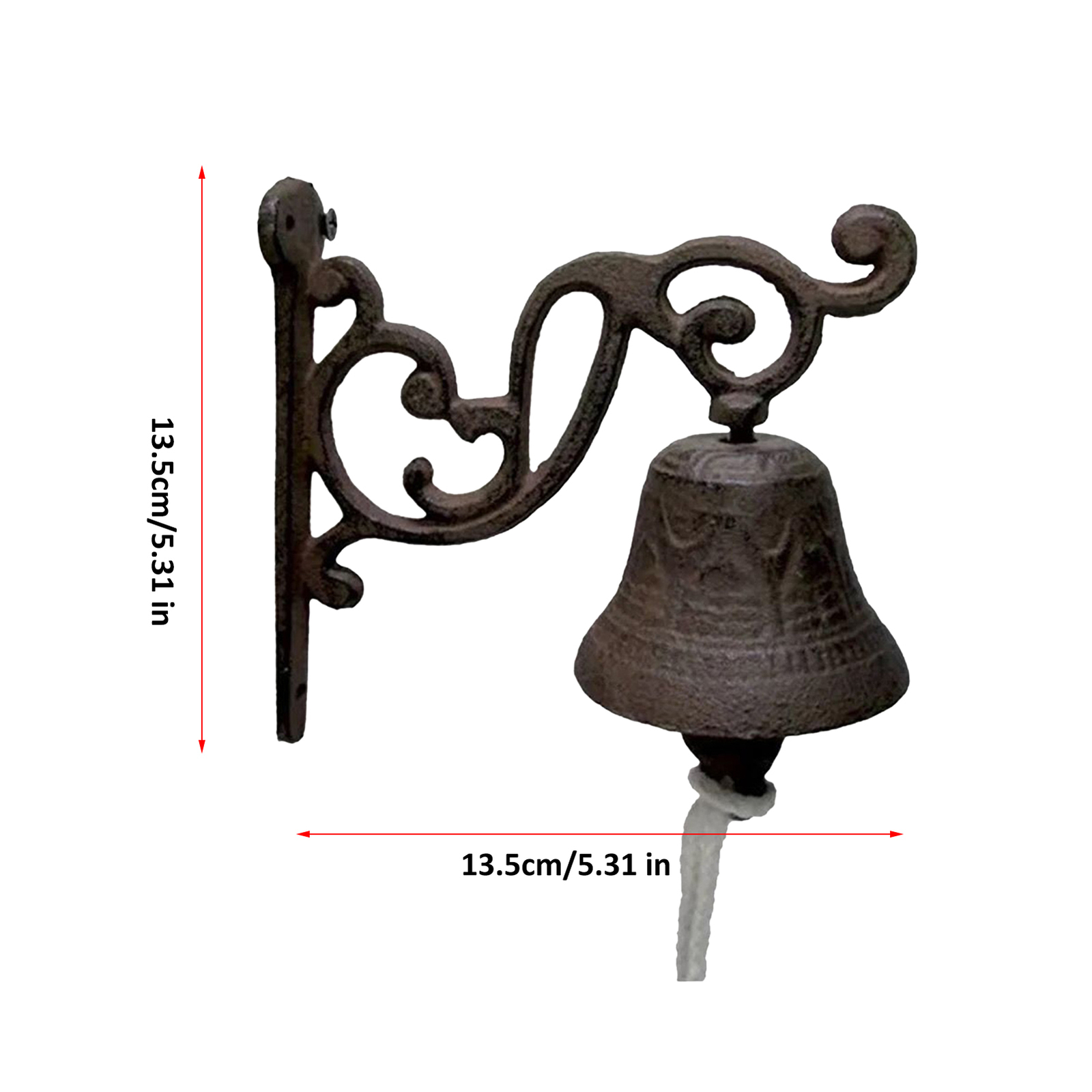 Antique Cast Iron Hanging Door Bell Wall Mounted Door Bell for Yard ...