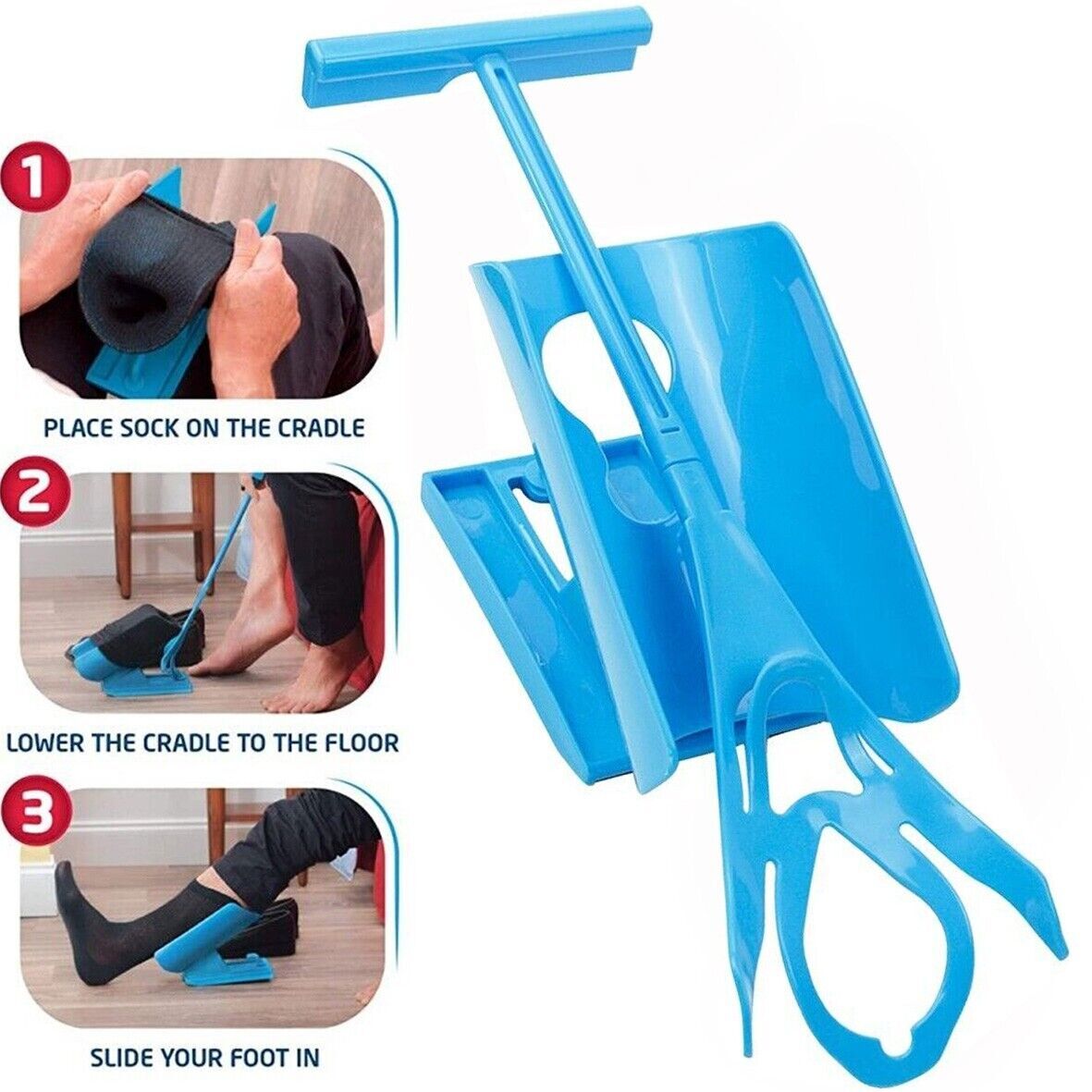 Sock Helper Puller Aid Socks Shoe Slider Stockings Dressing Disability ...