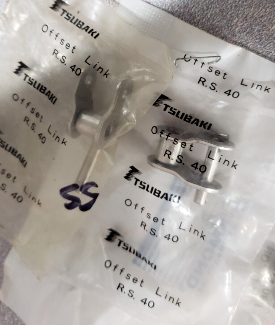 Tsubaki R.S 40SS , 1/2 in Pitch Offset Link Stainless Steel | eBay