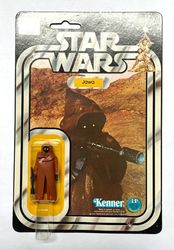 Vintage Star Wars 1977 12-Back Vinyl caped Jawa Mint Sealed Kenner Card ...