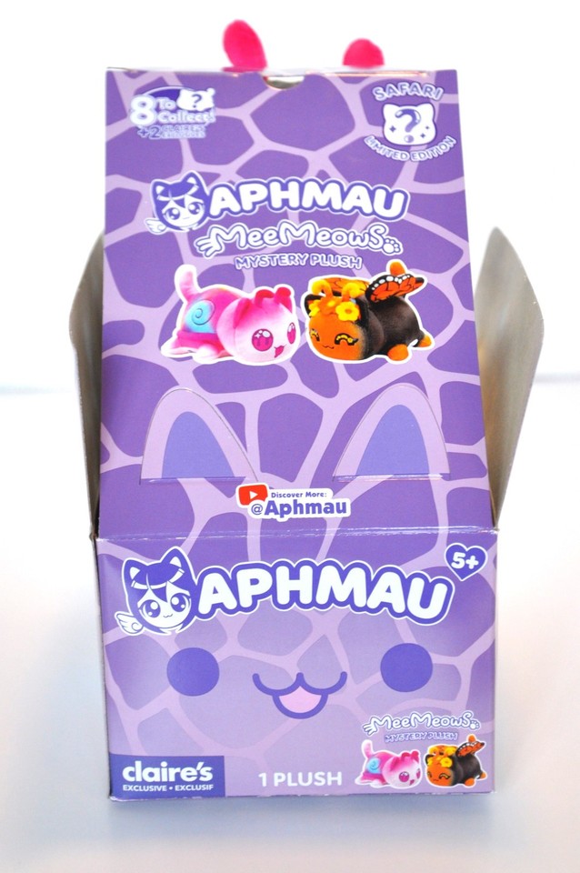 🍭 Aphmau MeeMeows Safari Claire’s Exclusive SNAIL CAT 6” Mystery Plush ...