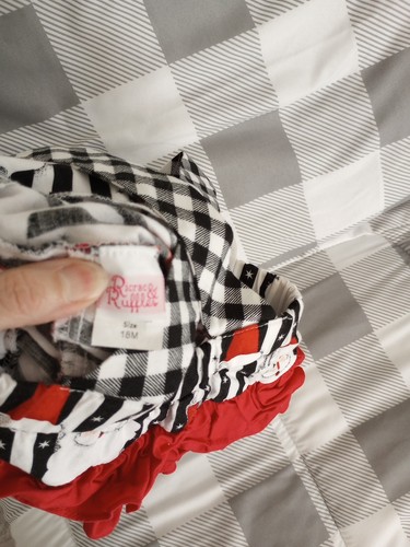 Girl's RicRac & Ruffles Christmas Santa Claus Ruffled Bubble Romper 18 ...