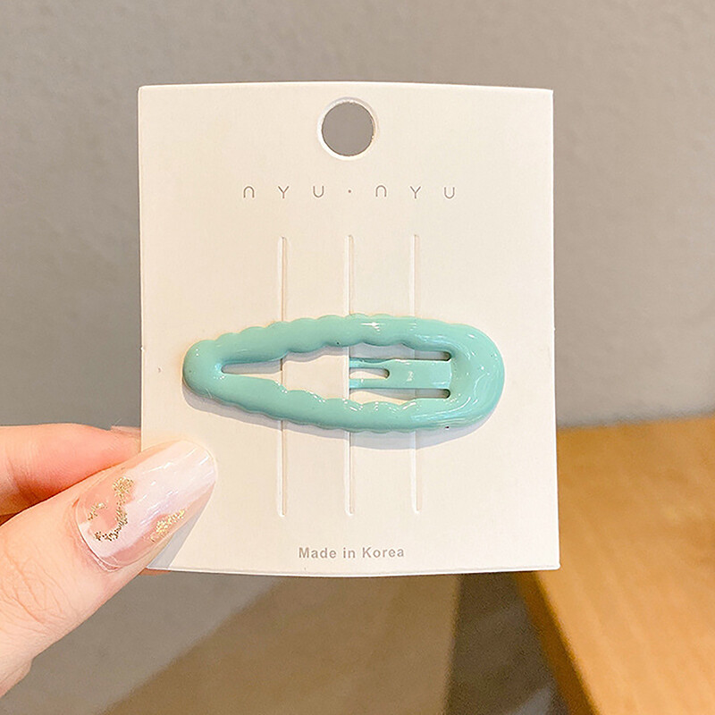 Candy Colored Wave Metal BB Clips Cute Colorful Waterdrop Shape Hair ...