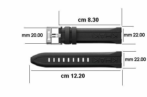 HAMILTON rubber strap H691.825.100 H691825100 H825150 Khaki Navy Scuba ...