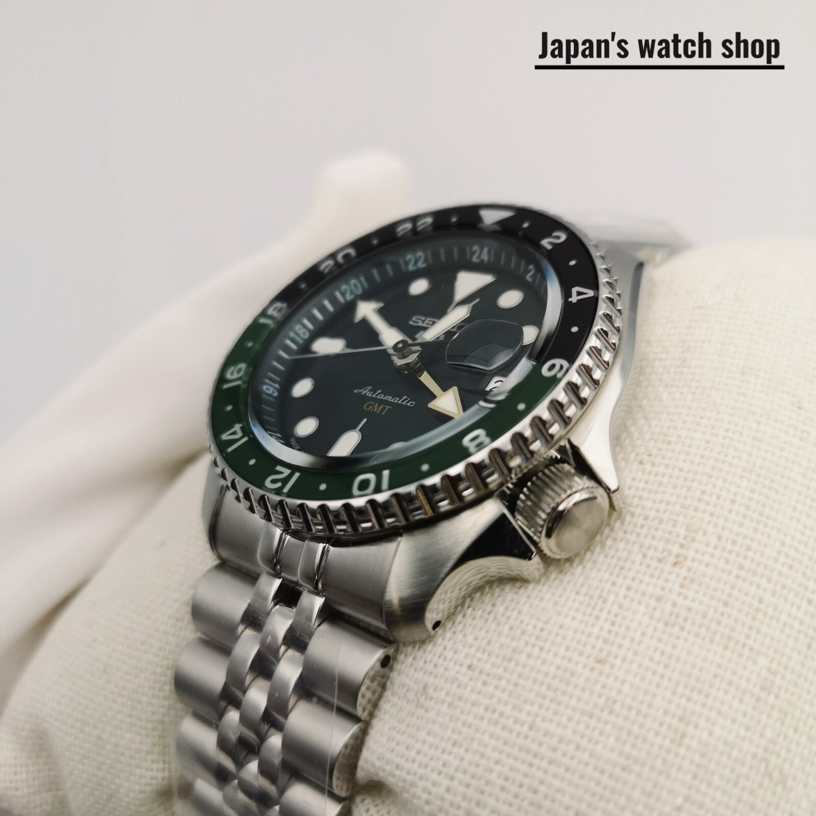 SEIKO 5 Sports SBSC019 Green SKX Sports Style GMT Men's Watch New in ...