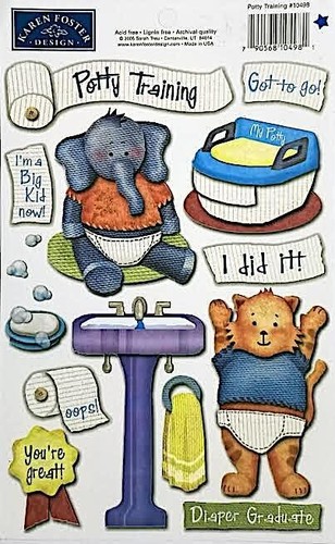 KAREN FROSTER DESIGN CARDSTOCK STICKERS 23 X 14CM ~POTTY TRAINING I DID ...