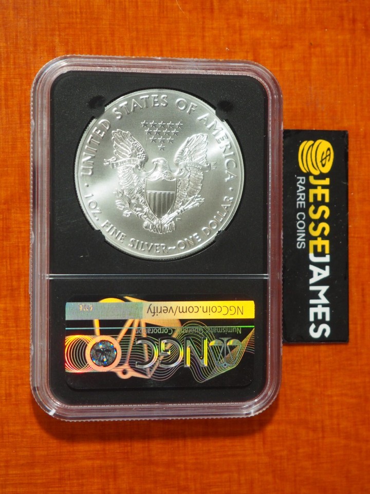 2020 (S) SILVER EAGLE NGC MS70 FDI MILES STANDISH SIGNED STRUCK AT SAN ...