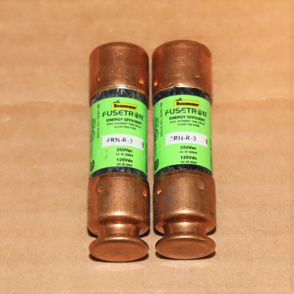 One Lot of 2 BUSS Fusetron FRN-R-3 Fuses 3 Amp | eBay