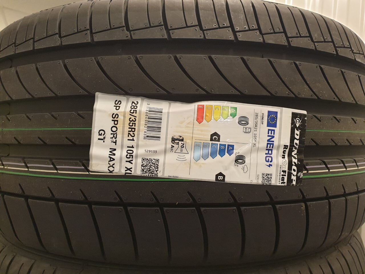 2X NEW DUNLOP SPORTMAXX GT 285/35 ZRFT21 105Y RUNFLAT ROF*BMW 285 35 21 ...