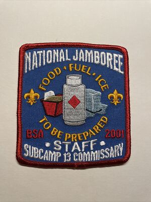 BSA National Jamboree 2001 F STAFF Subcamp 13 Commissary X Patch | eBay