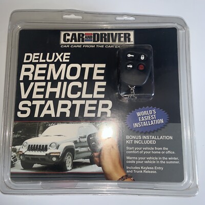 CAR AND DRIVER Deluxe Remote Vehicle Starter Kit w/Keyless Entry ...