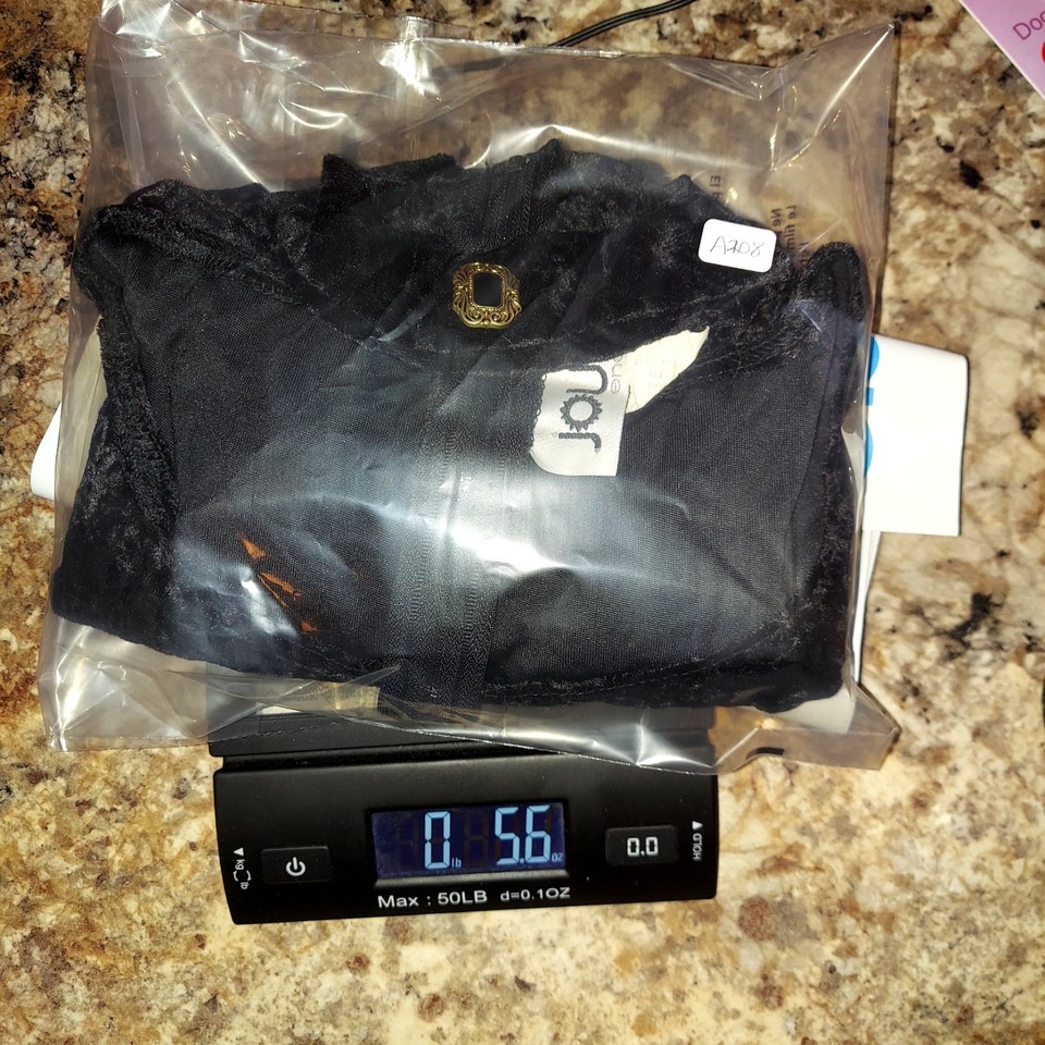 Vintage Crushed Velvet Choker Neckline Top Size S Black Long Sleeve ...