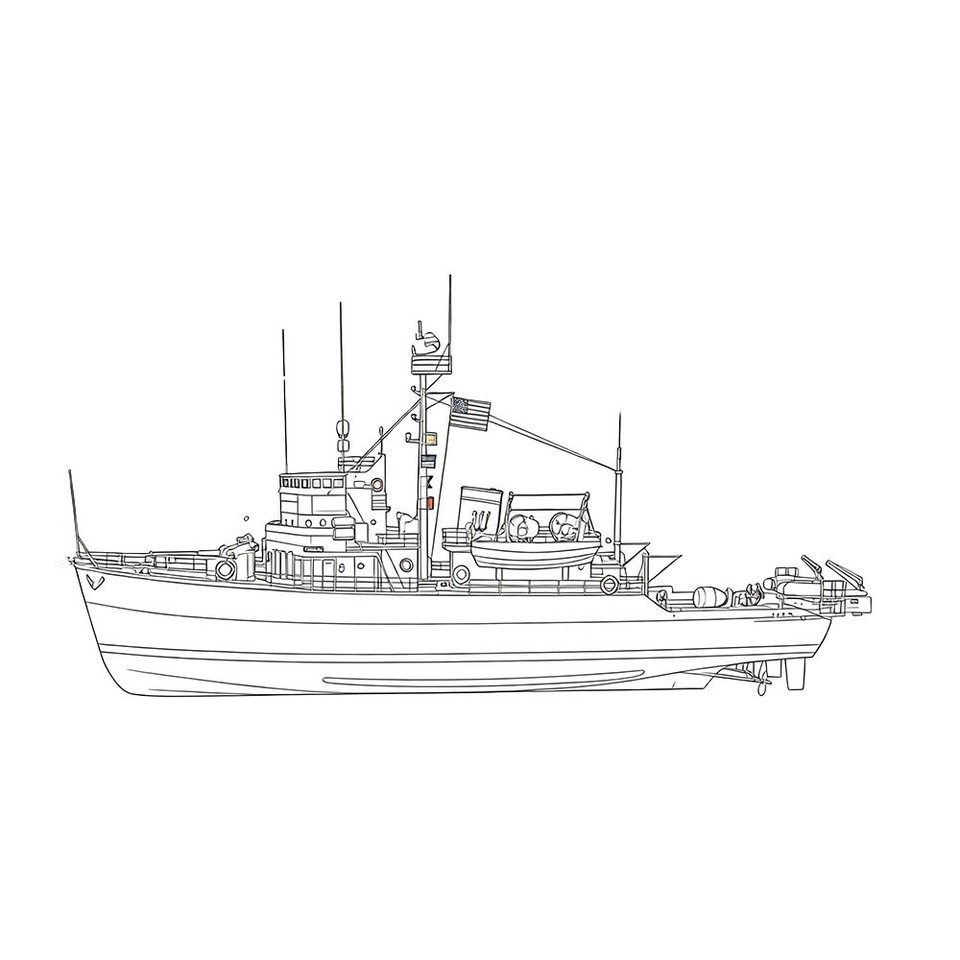 1:700 SSC700160S USS Aggressive CLass Minesweeper Full Hull | eBay
