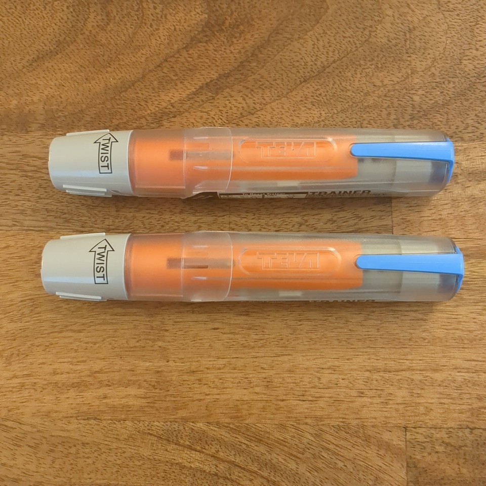 2 x TEVA Epi Trainer Injector Practice NO MEDICINE/NO NEEDLE | eBay