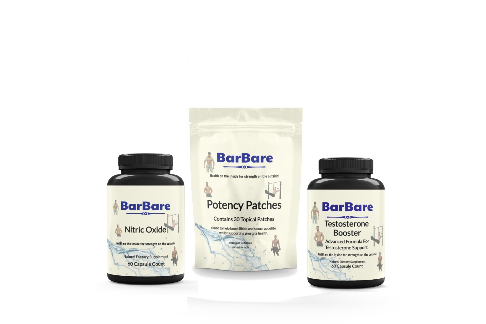 Men's Health Kit (Testosterone Booster, Nitric Oxide, and Potency ...