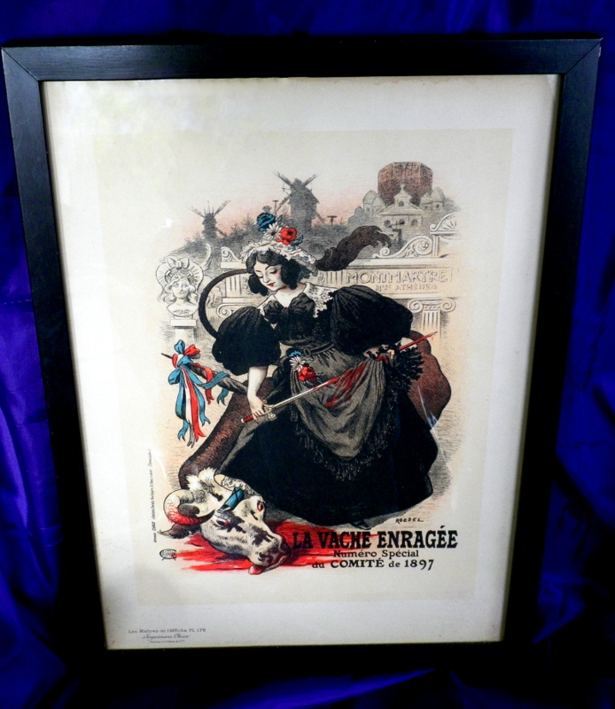 VINTAGE 1897 ORIGINAL MONMARTE LITHO BY AUGUSTE ROEDEL, FRANCE | eBay