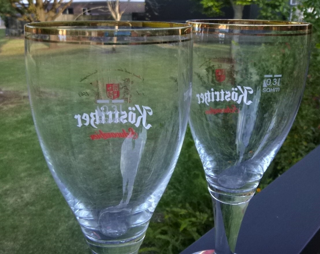 German Kostritzer Schwarzhier Stemmed Crystal 300ml Barware Beer ...