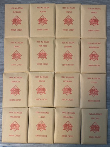 APBA 1930s All-Decade Team Copyright I994 16 Teams Mint With Roster ...