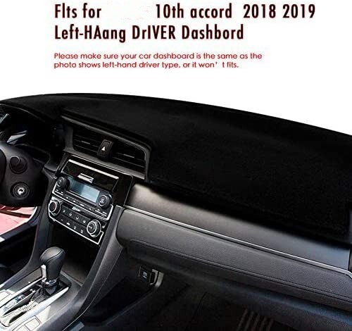 Red Trim Dashboard Mat Protector Sun Shield Pad Carpet Fits 18-22 ...