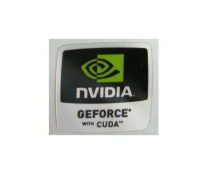 1 pcs Sticker for NVIDIA GEFORCE with CUDA 17mm x 18mm Label Logo Decal ...