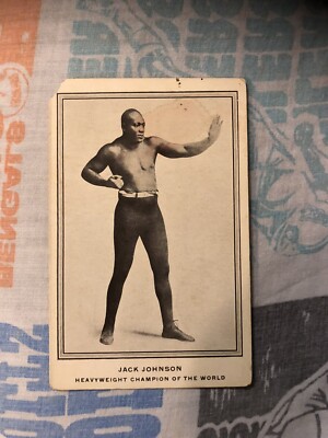 vintage 1909 boxing postcard Jack Johnson World Champion Boxer HOF Rare ...