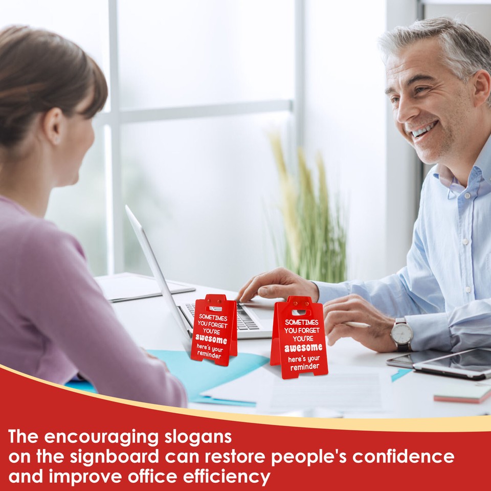 2 Pcs Funny Office Decor Motivational Office Signs for Desk Cool Office ...