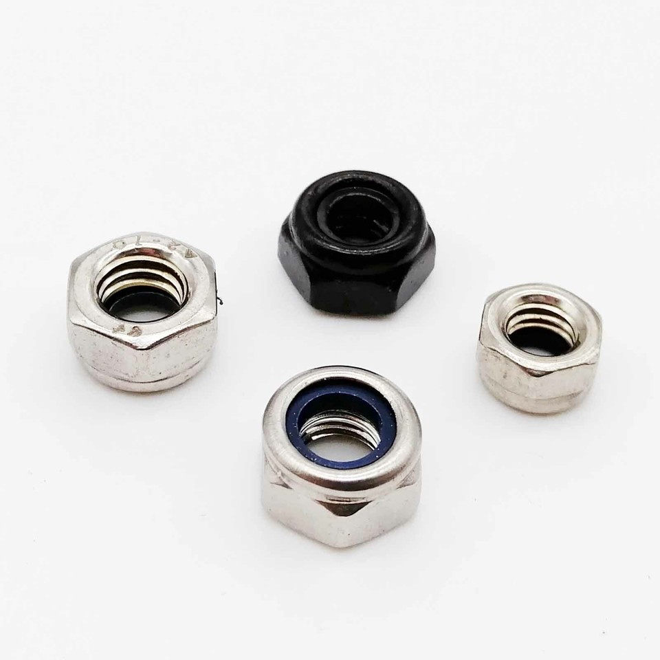 M2 M2.5 M3 M4-M16 Hex Hexagon Nylon Insert Lock Nut Self–locking Nylock ...