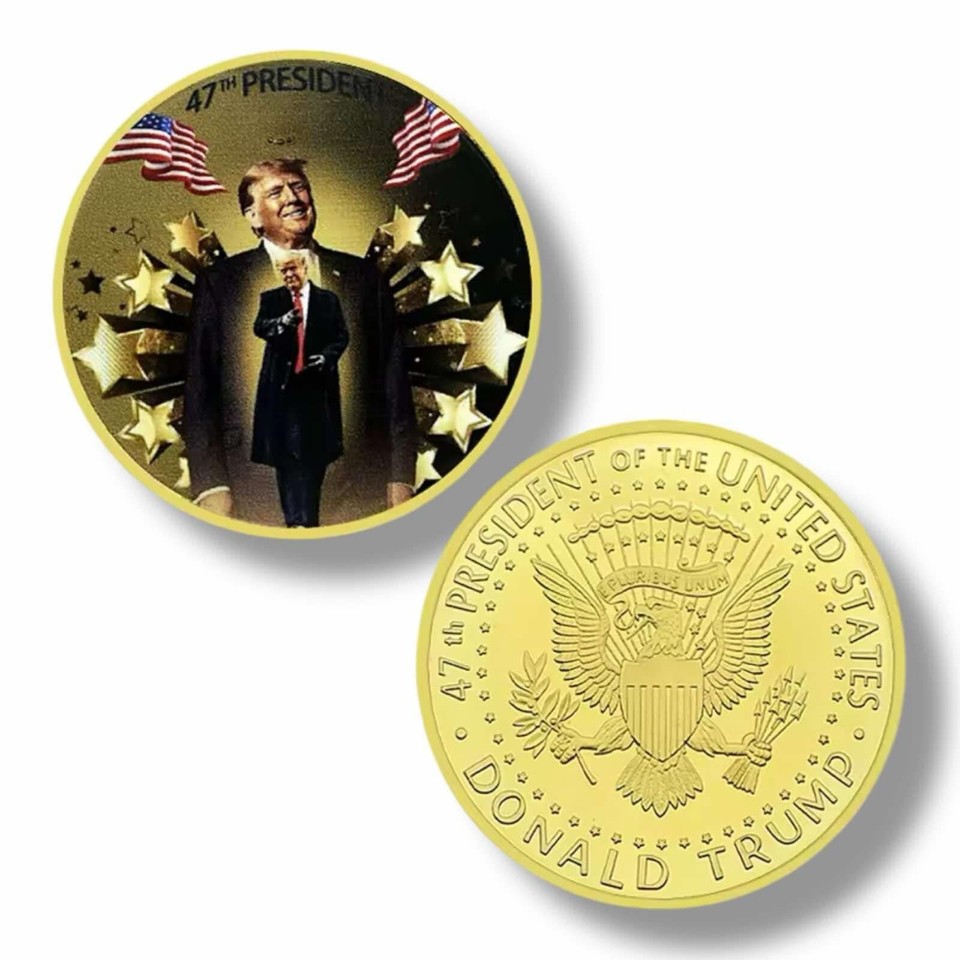 47th President Of America Donald Trump Gold Plated Double Sided Coin ...