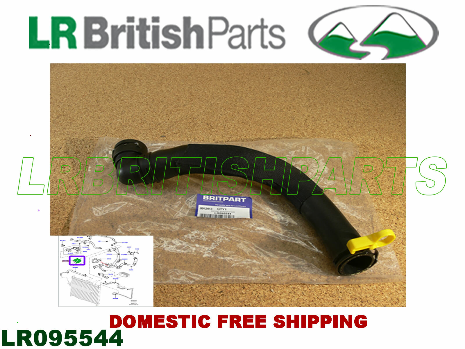 LAND ROVER TOP RADIATOR HOSE LR4 RANGE ROVER SPORT 10-13 3.0L LR095544 ...