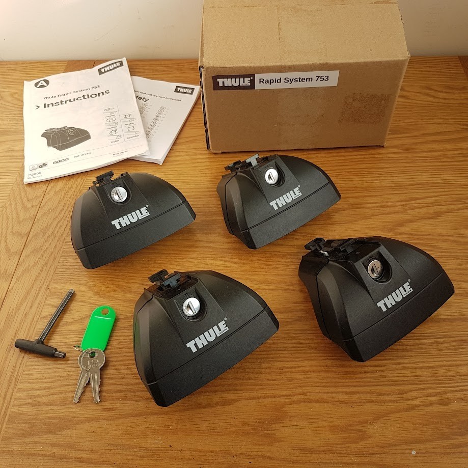 THULE 753 Foot Pack kit (4 feet) - Rapid Fixpoint XT System - Lockable ...