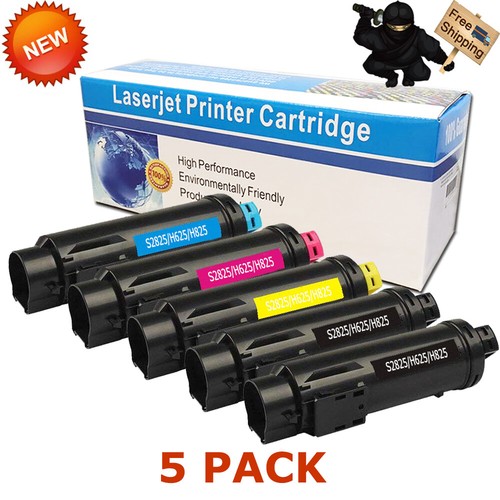 Set of 5 Multi-color Toner Set For Dell S2825cdn H825 H625 S2825 ...