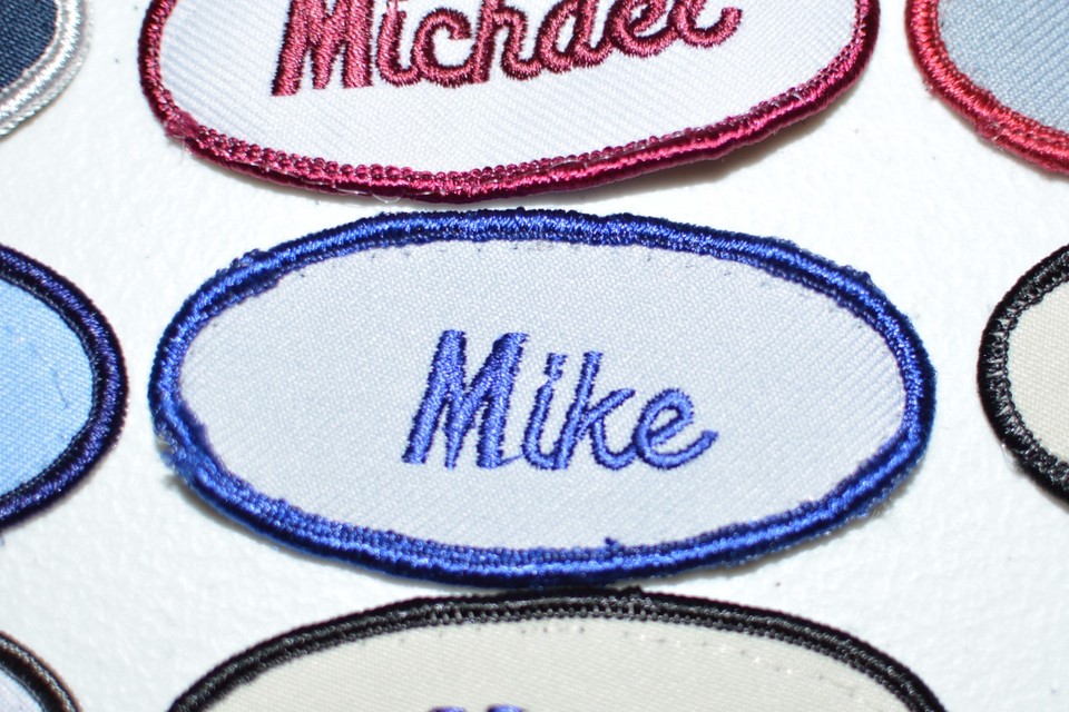 Embroidered Vintage Name Tag Patch Sew-on for Work Shirt Uniform ...