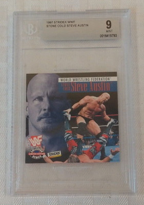 POP 1 WWF 1997 Stridex Promo Card STONE COLD Steve Austin WWE Graded ...